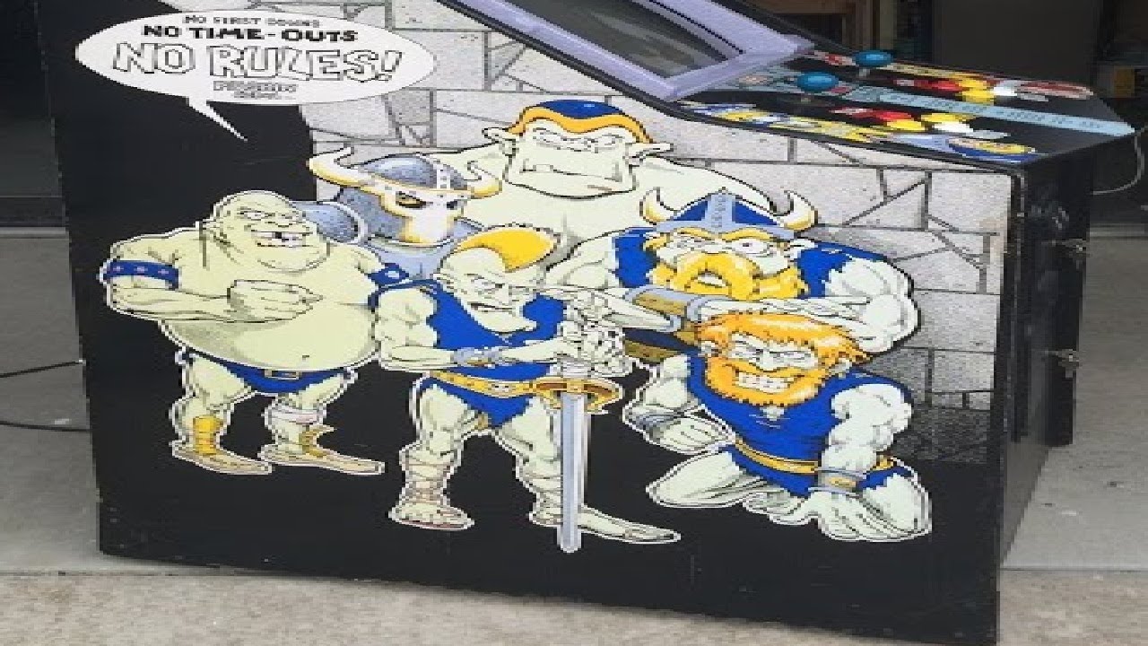PIGSKIN 621 A.D ARCADE. VS ALL TROLLS! TROLL BOWL! MIDWAY 1990, the day ...