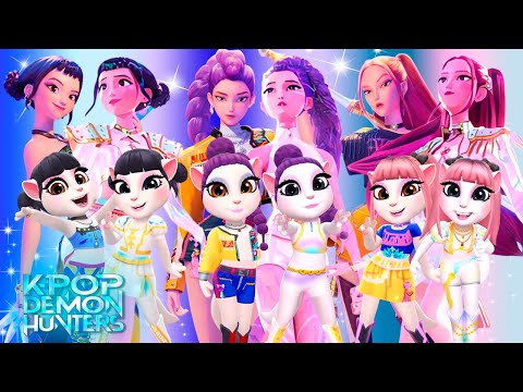 My Talking Angela 2 😈🎵 K- POP DEMON HUNTERS | Challenge party | Cosplay Makeover