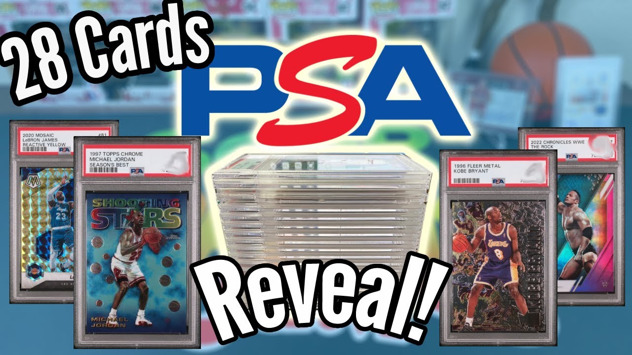 28 Card PSA Submission Reveal! Jordan, Lebron, Kobe, The Rock! 🔍🤔 - YouTube
