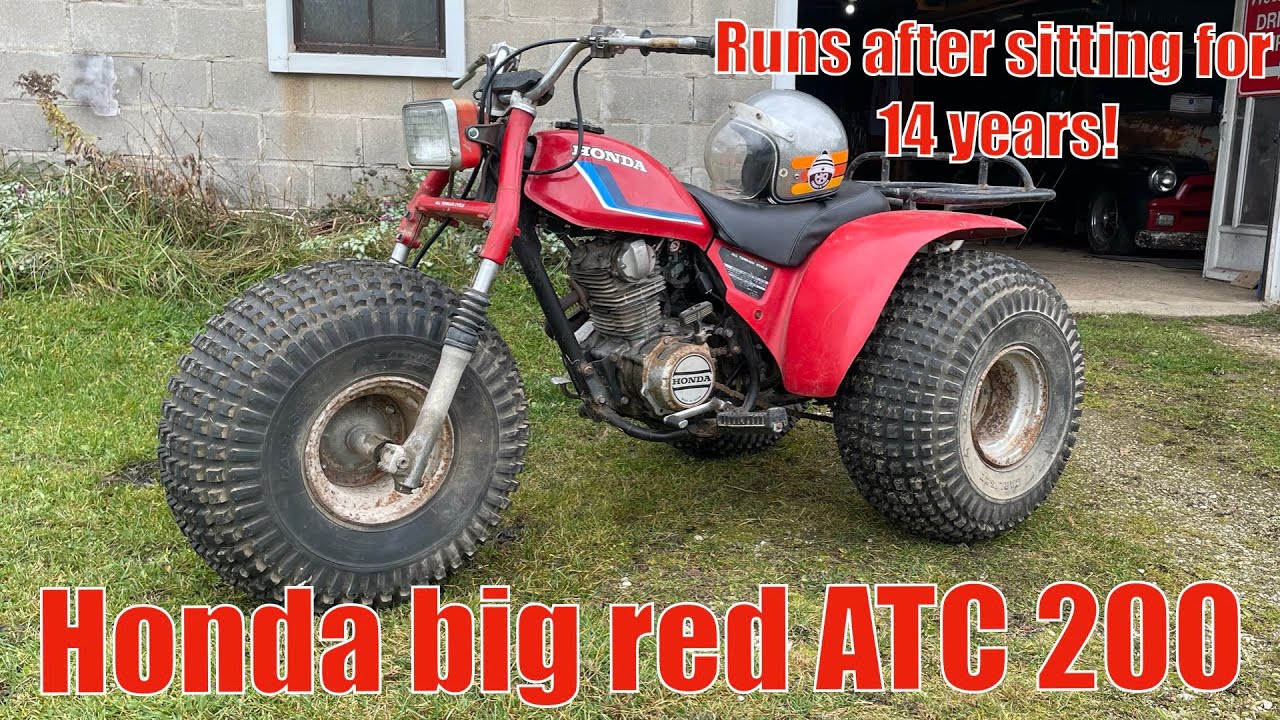 Honda big red ATC 200 - original owner takes it for a rip after sitting ...