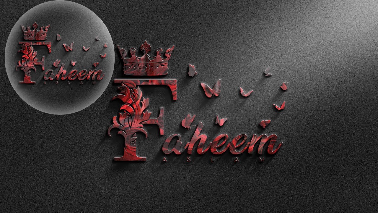 Faheem Aslam logo design | Logo design | Photoshop | - YouTube