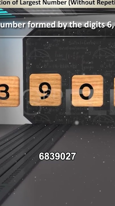 Formation of Numbers | Largest & Smallest Numbers Explained! | #Shorts | Power Learn Senior ...