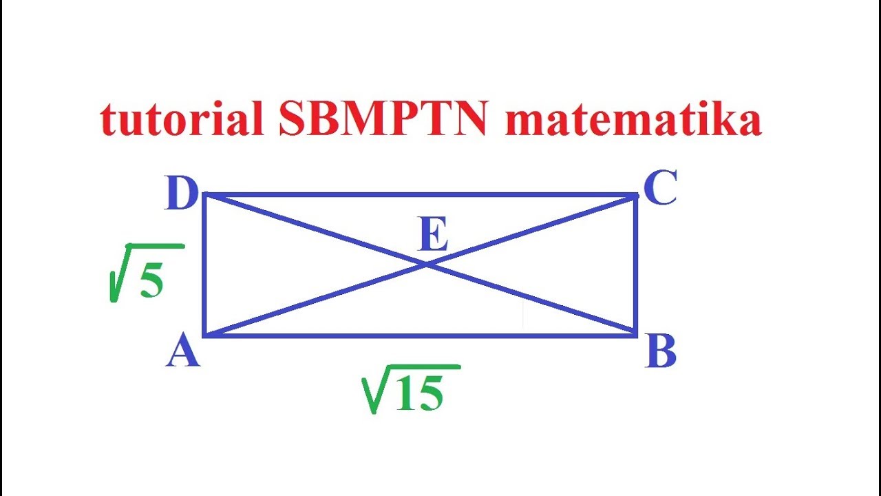 sbmptn kurotaka sudut perpotongan dua diagonal persegi panjang - YouTube