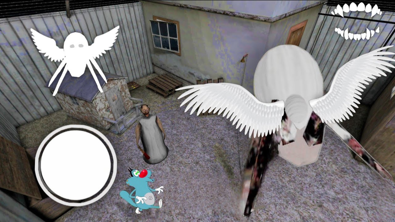 Flying Spider Angeline Playing Granny Revamp With Oggy and Jack - YouTube