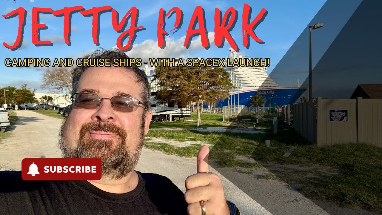 Epic Jetty Park Camping: Cruise Ship Parade & SpaceX Rocket Launch ...