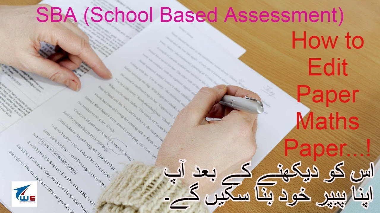 How to edit item bank of SBA School Based Assessment | Maths Paper Edit ...