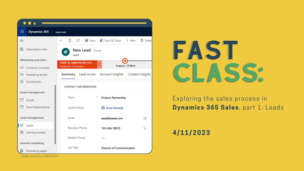 Exploring the Dynamics 365 Sales process, part 1: Leads - YouTube