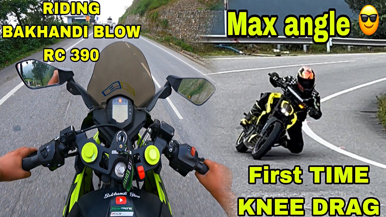 MY FIRST KNEE DRAG ON KTM DUKE 390 || KNEE DRAG ON DUKE 390 - YouTube