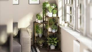 Bamworld Corner Plant Stand Installation