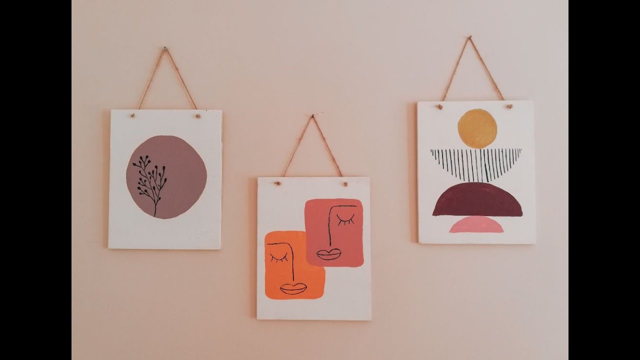 Minimal Tablo Yapımı | Kendin Yap | Minimal Wall Art DIY - YouTube