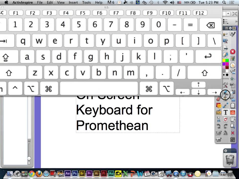 DCS HOWTO Promethean On Screen Keyboard for Macs - YouTube