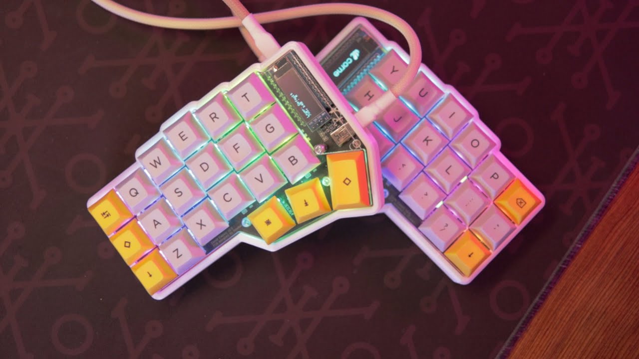 Typing Sounds: Corne Keyboard Tealios v2 67g 205g0 - YouTube