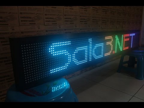 Running Text RGB 20x140CM Full Color Outdoor - YouTube