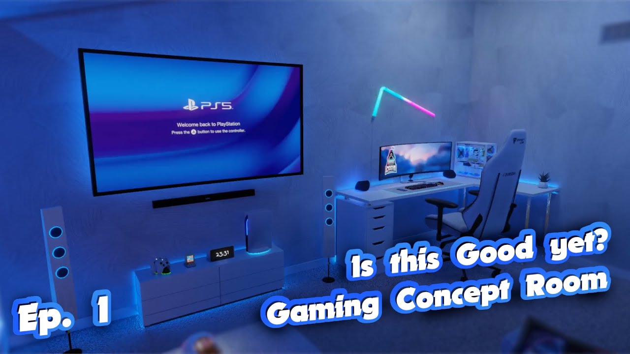 Simple but nice minimalist gaming concept room design -Review -Ep. 1 - YouTube