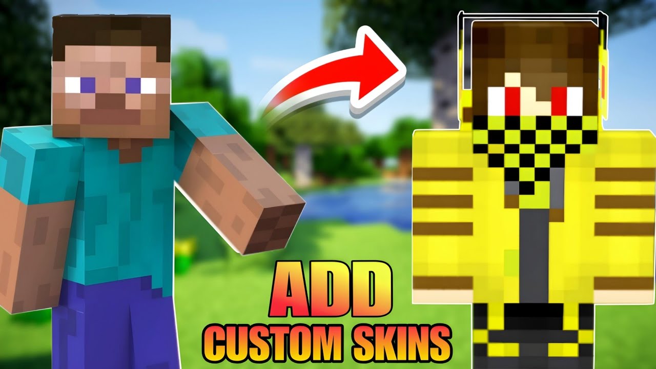 HOW TO ADD CUSTOME SKIN IN MINECRAFT POCKET EDITION - YouTube