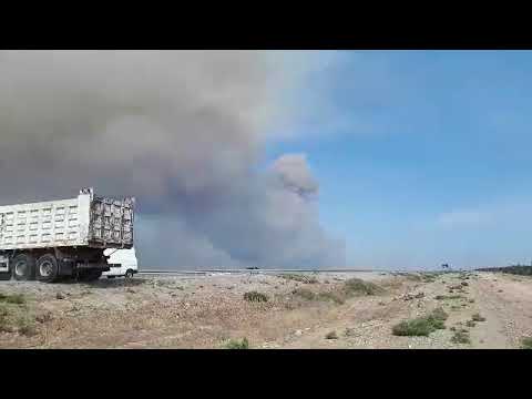 Sitalçay yaxınlığında hərbi sursat anbarında yanğın