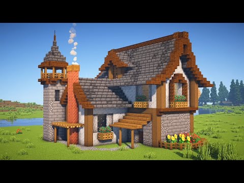 Kolay Ev Yapımı . Ortaçağ  | Minecraft Eğitimi