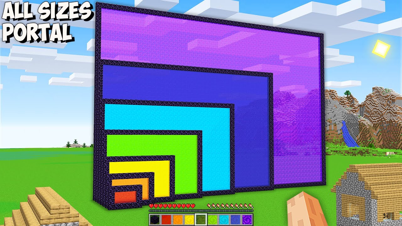 I found ALL SIZES PORTAL in Minecraft! This is SMALLEST vs BIGGEST ...