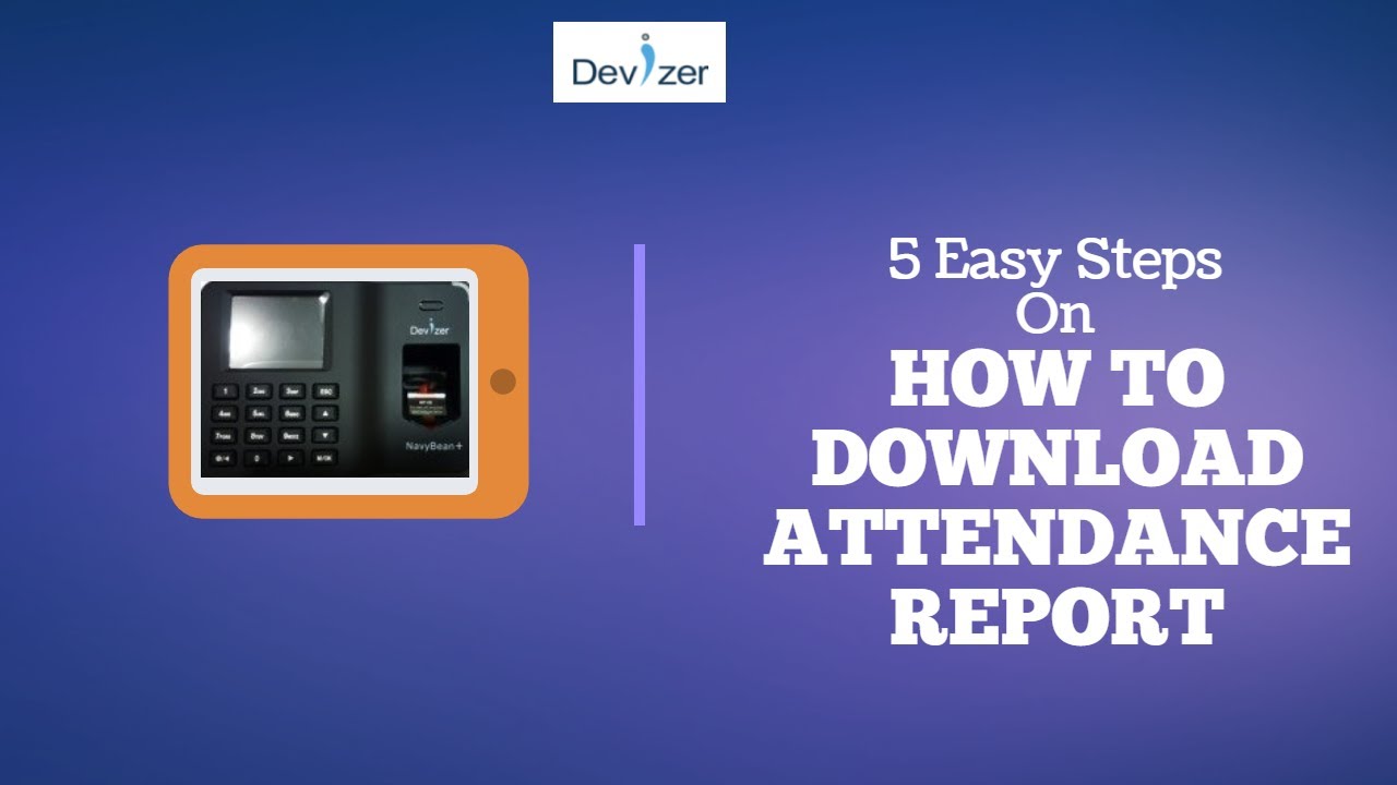 Devizer Biometric Machine Navybean+ (Download Attendance) - YouTube