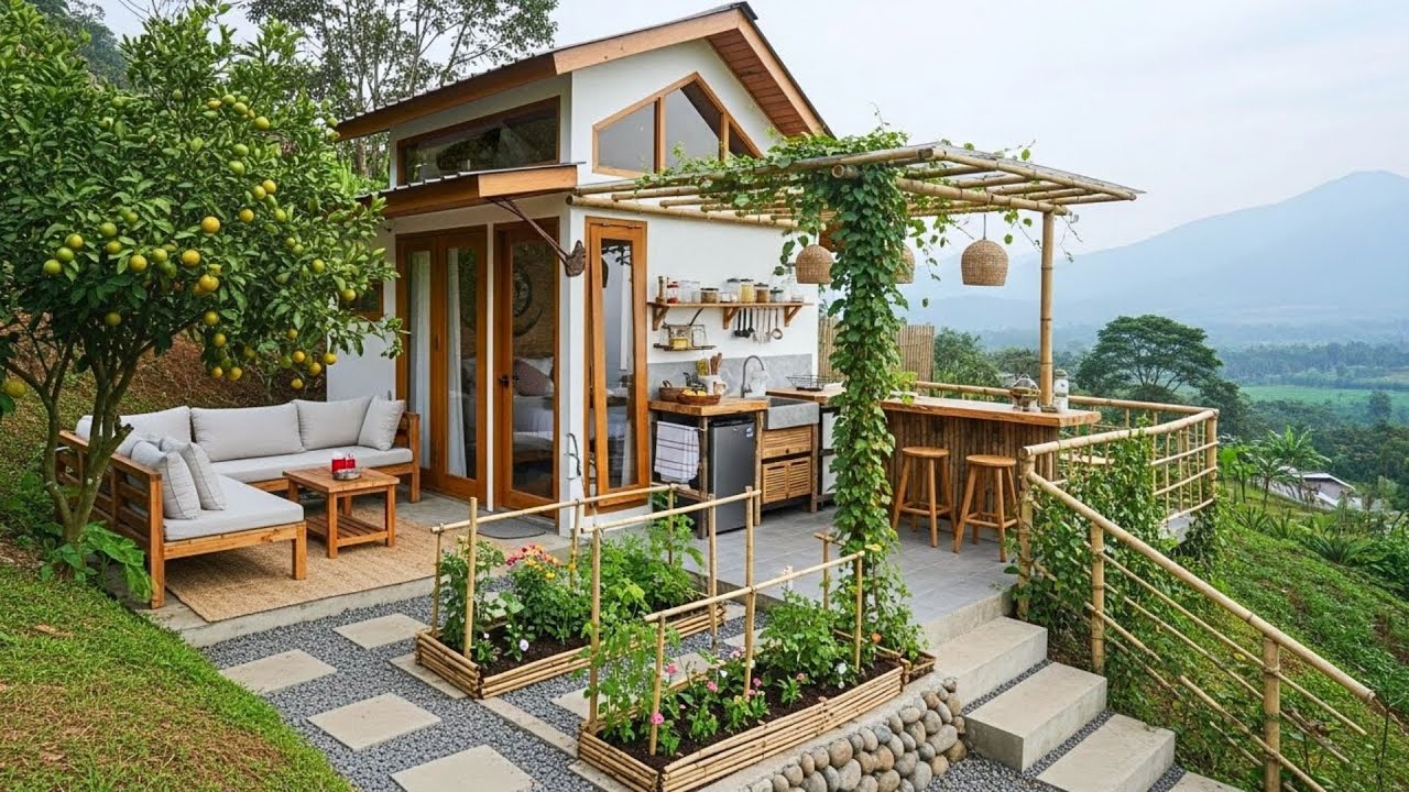 48 Cozy Tiny Home Patios With Lanterns, Gardens & Off Grid Vibes - YouTube