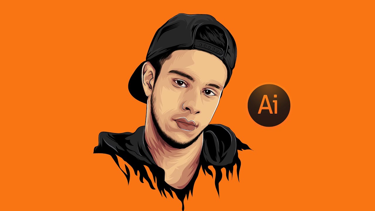 Draw Vector Art Portrait Adobe Illustrator Men - YouTube