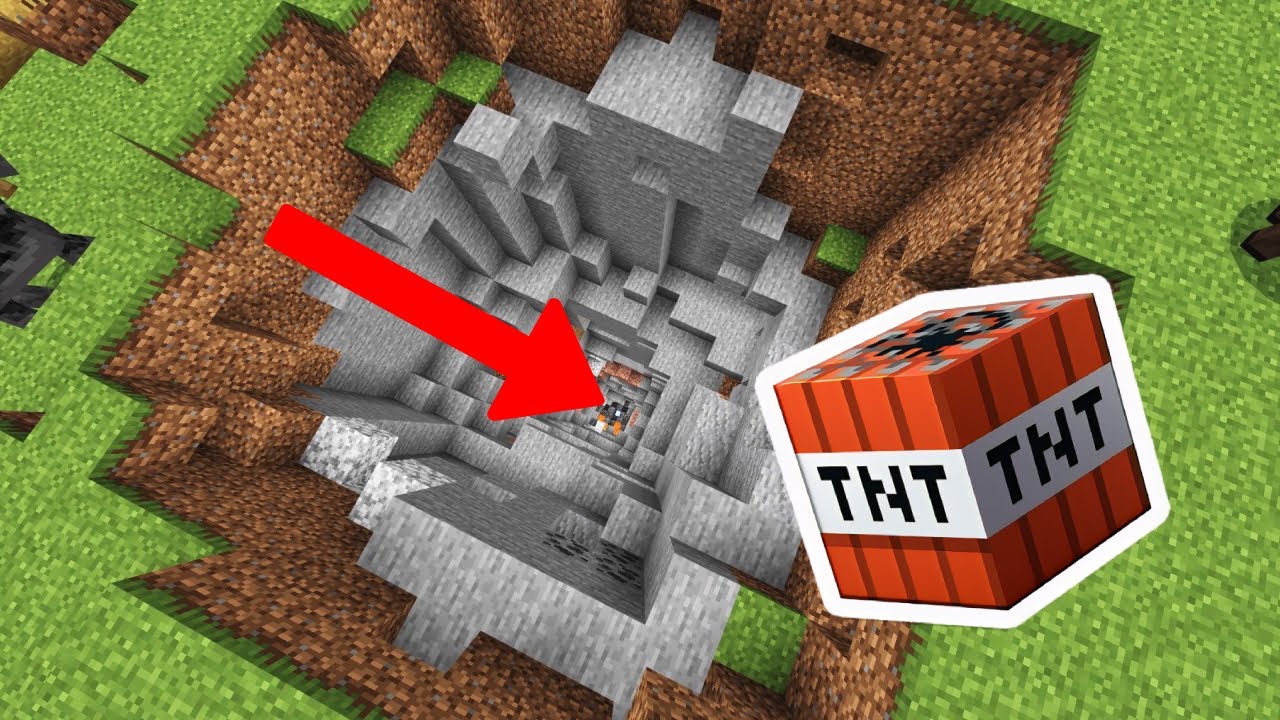 How much TNT does it take to get to the bottom in Minecraft. - YouTube