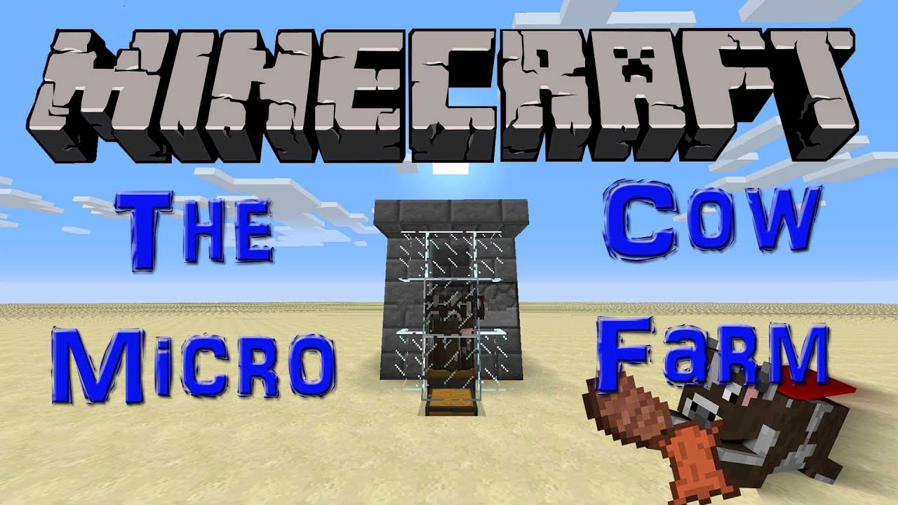 Minecraft Tutorial | Micro Cow Farm | (3x3 - 3x5 1.7.4 & FutureProof ...