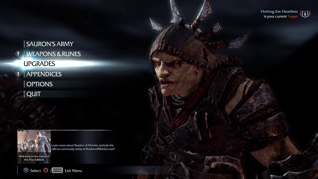 View of my runes & Weapons Shadow of Mordor™ - Game of the Year Edition ...