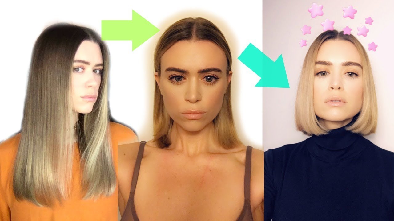 CUT MY HAIR AGAIN into a glass bob | VLOGMAS - YouTube