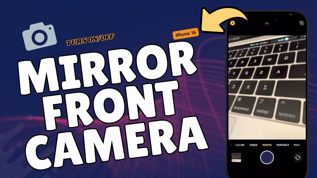 How to Enable/Disable Mirror Front Camera on iPhone 16 - YouTube