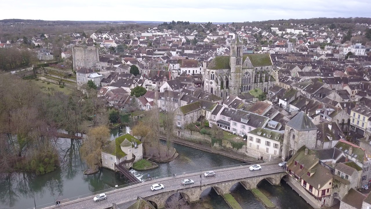 DRONE VIDEO: Moret Sur Loing Bridge and Waterfalls - YouTube