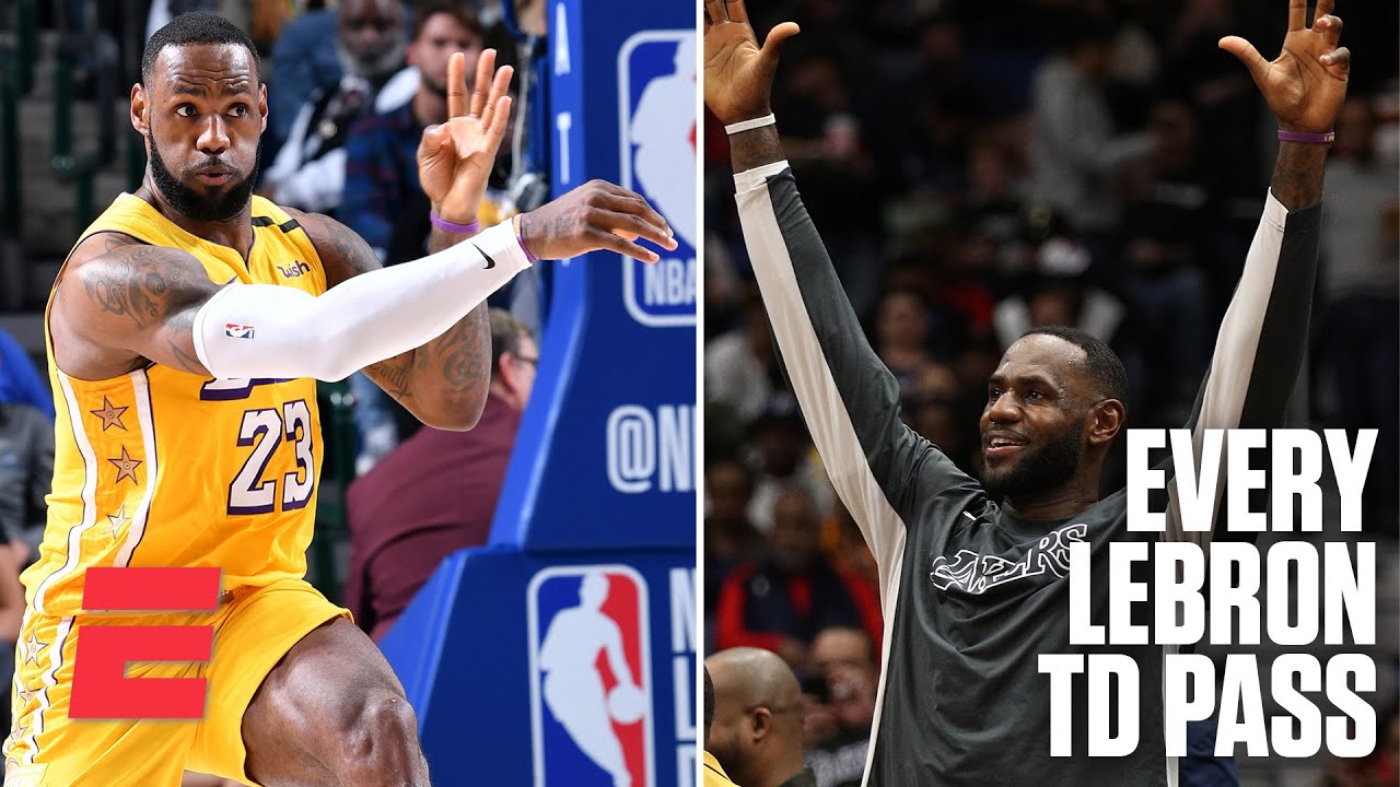 Every LeBron James 'touchdown' pass this season | NBA on ESPN - YouTube