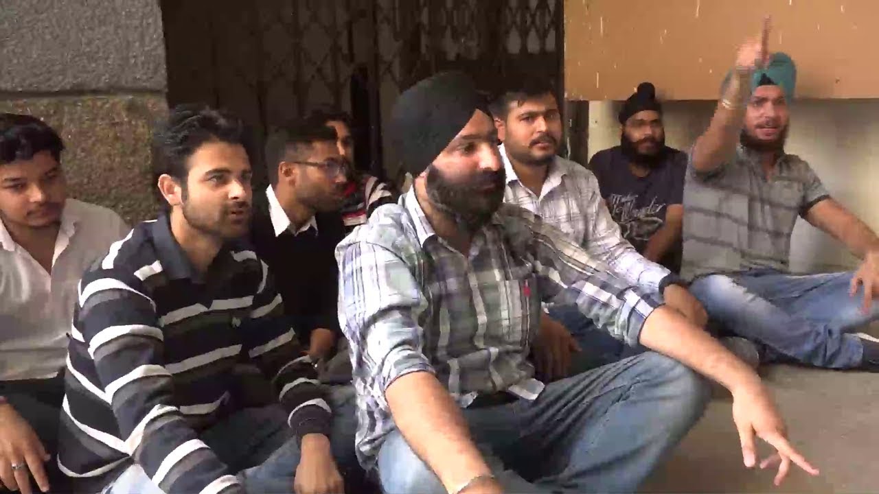 Students protest against staff shortage - YouTube