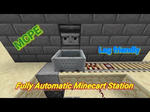 3 Designs for an Automatic Minecart Station // MCPE Minecraft Bedrock ...