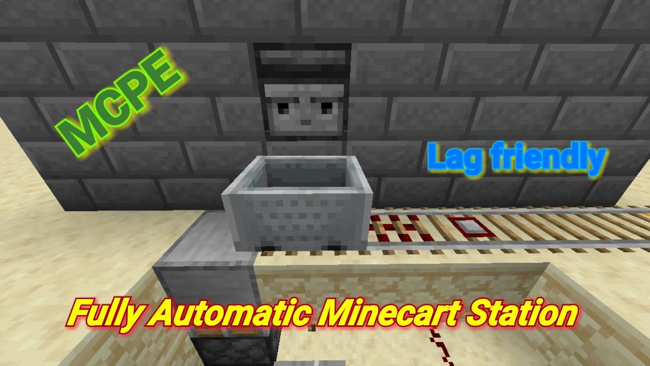 3 Designs for an Automatic Minecart Station // MCPE Minecraft Bedrock - YouTube