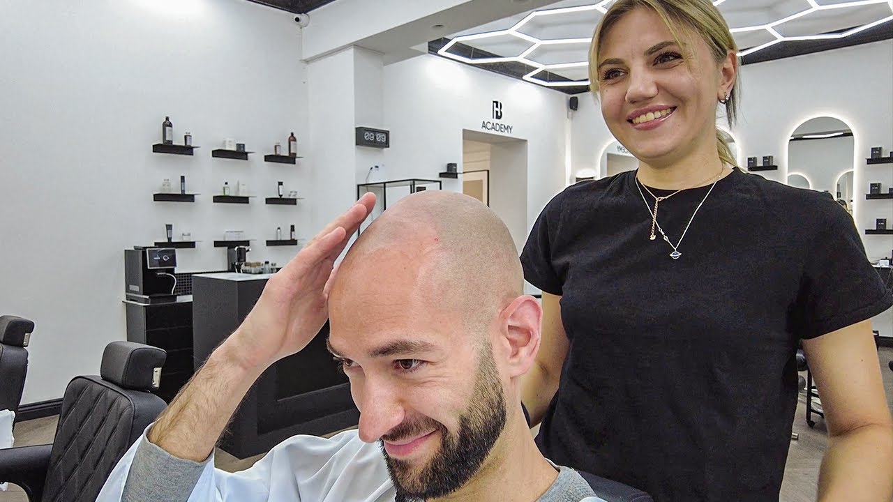 Wet Head Shave Perfection By Ukrainian Barber In Krakow Asmr 馃嚨馃嚤 Youtube