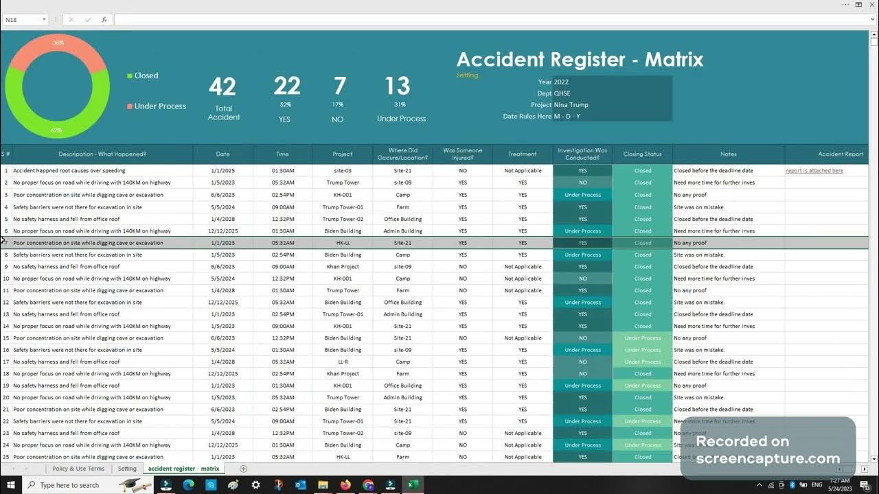 Accident Register Tracking Matrix YouTube accident-register-tracking-matrix-youtube