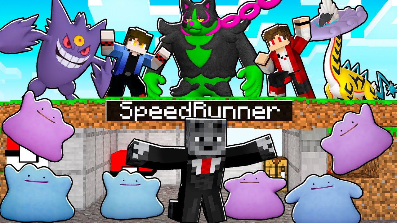 MINECRAFT PIXELMON MANHUNT mas com 1000 POKEMON INICIAIS até LEVEL 100(1 SPEEDRUNNER vs 2 ...