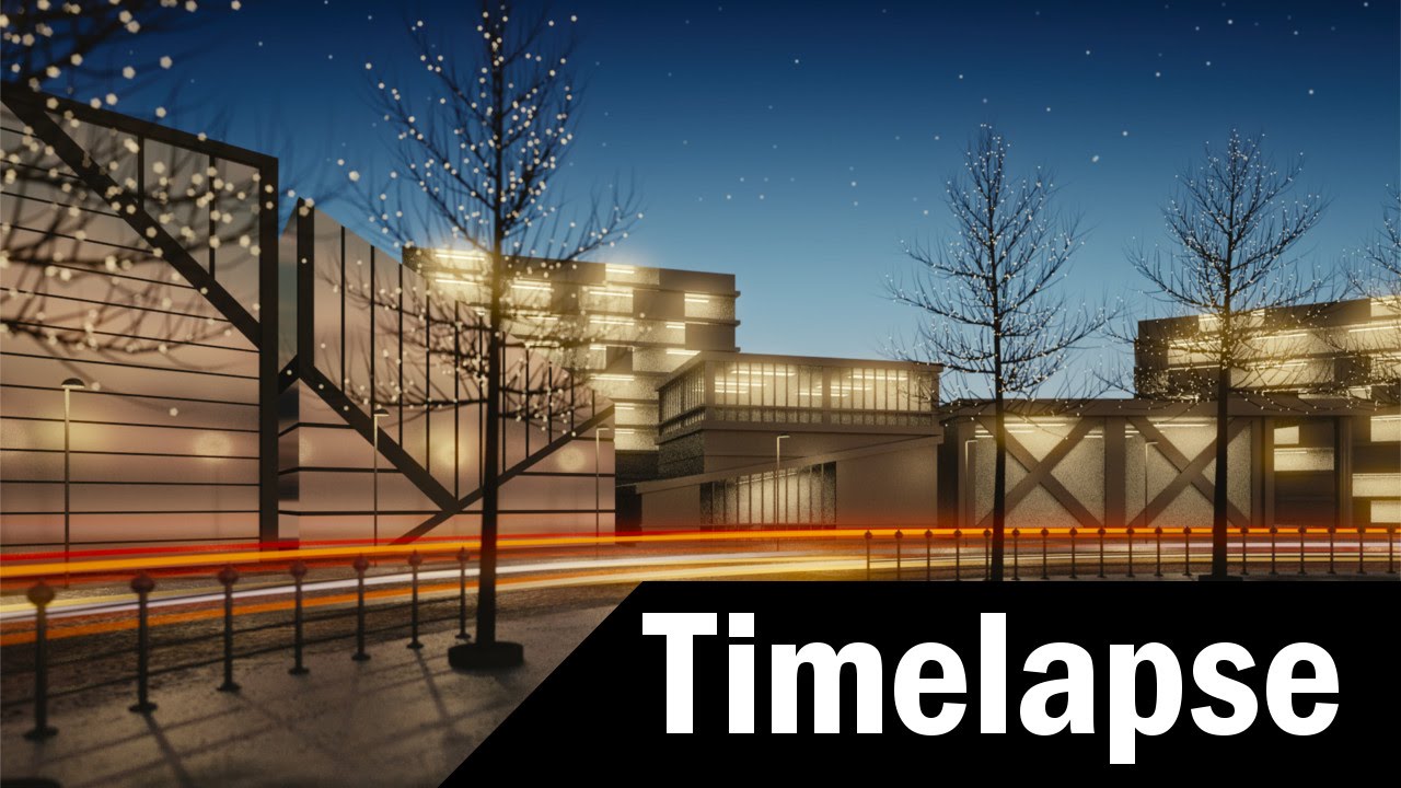 Sunset city - Blender Timelapse - YouTube