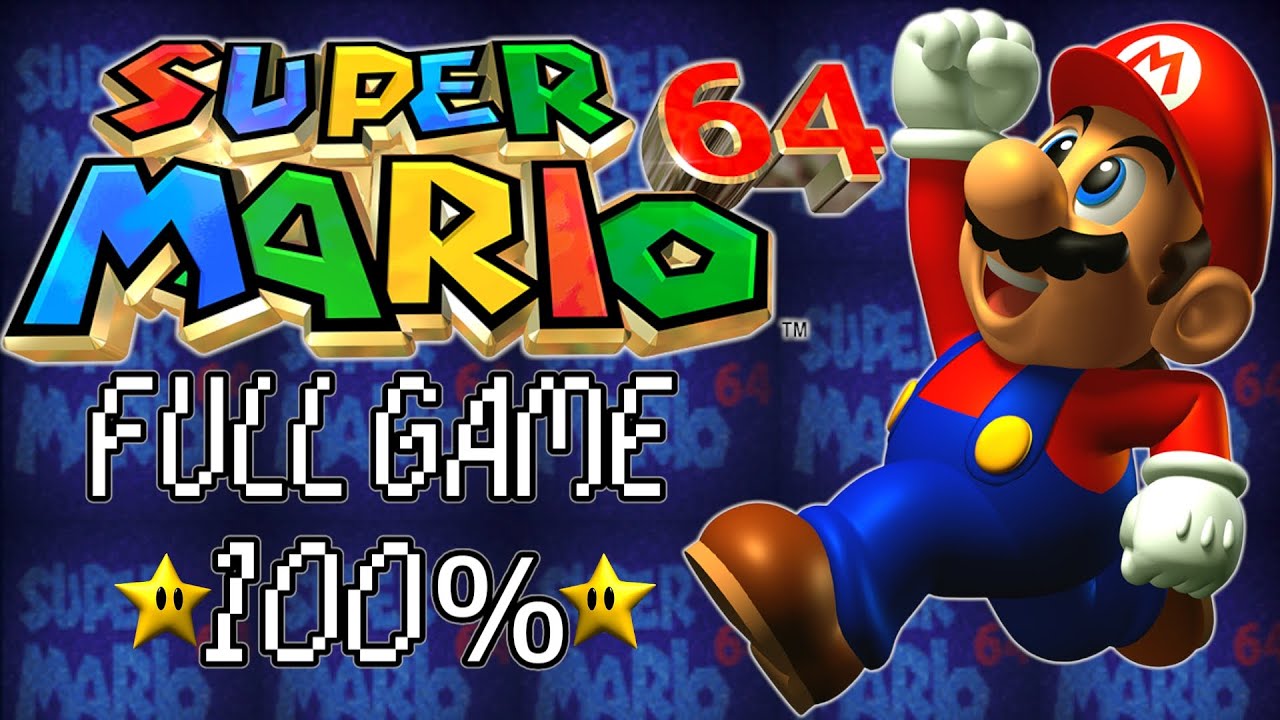Super Mario 64 - 100% Full Game - Longplay - No Commentary - N64 ...