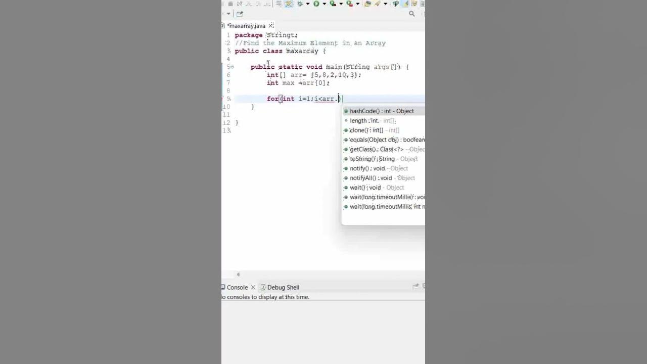 Java Prog To Find Max Element In An Arrayshortsinterviewquestions