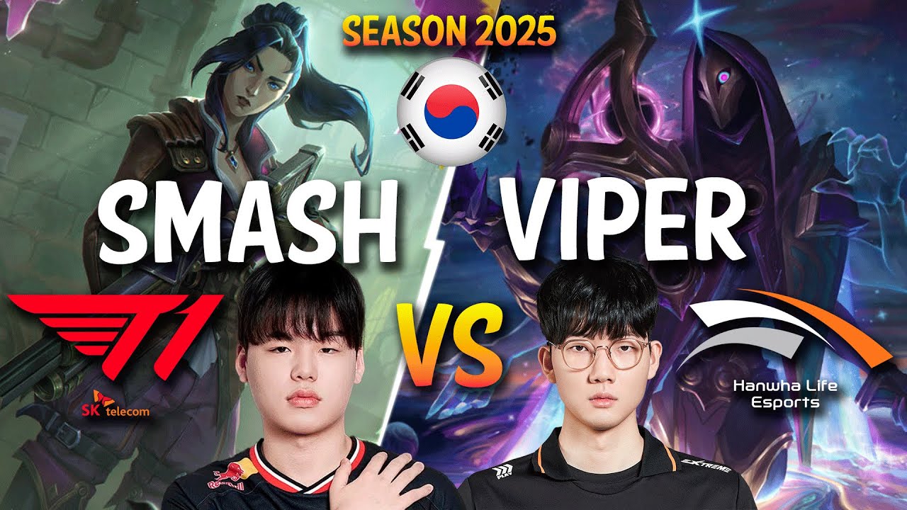 T1 Smash vs HLE Viper - Smash CAITLYN vs Viper JHIN ADC - Patch 15.3 KR Ranked | lolrec - YouTube