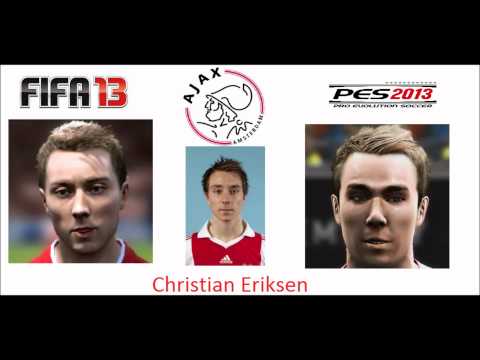 FIFA 13 VS PES 2013 - AJAX Player Faces Comparison