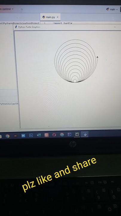 How to draw circle ⭕ in python using turtle 🐢. #python #programming # ...