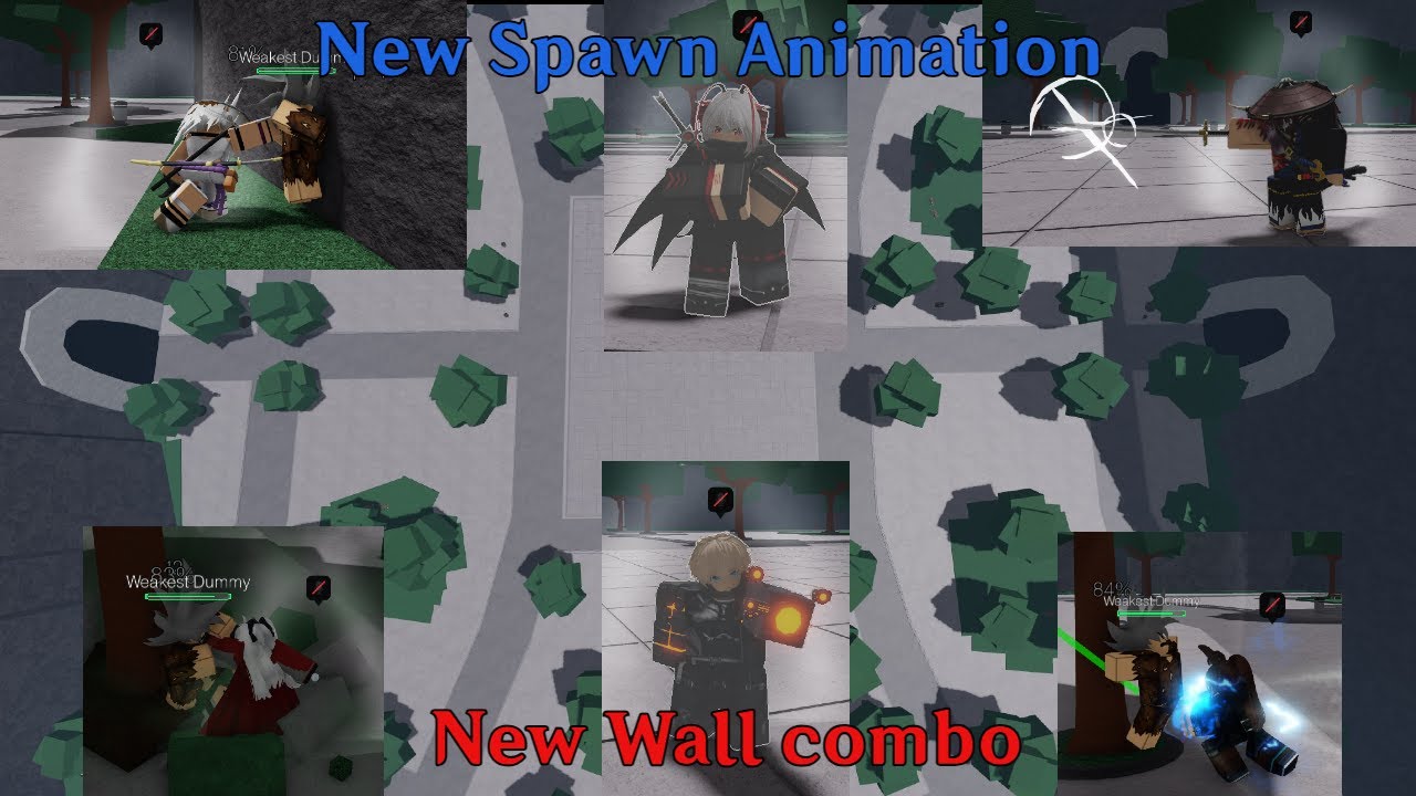 Spawn animation & Wall Combo | The Strongest Battlegrounds - YouTube