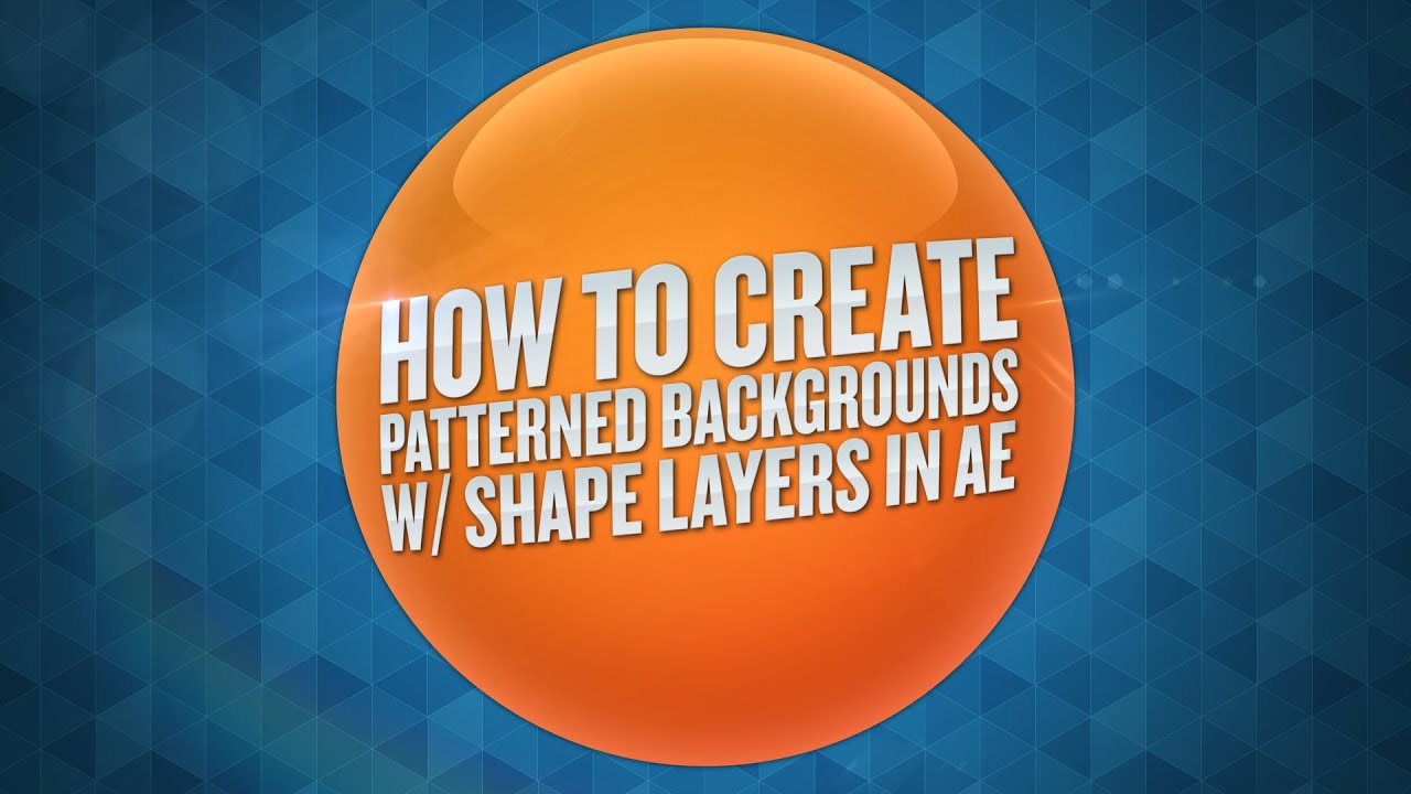 How To Create Patterned Backgrounds With Shape Layers in After Effects ...