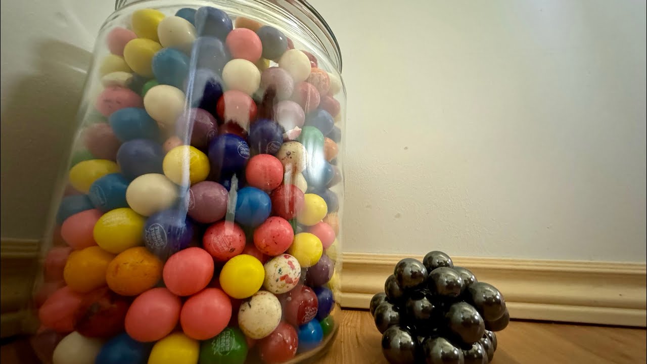 How many metal balls will it take to smash open a 2 gallon jar holding ...