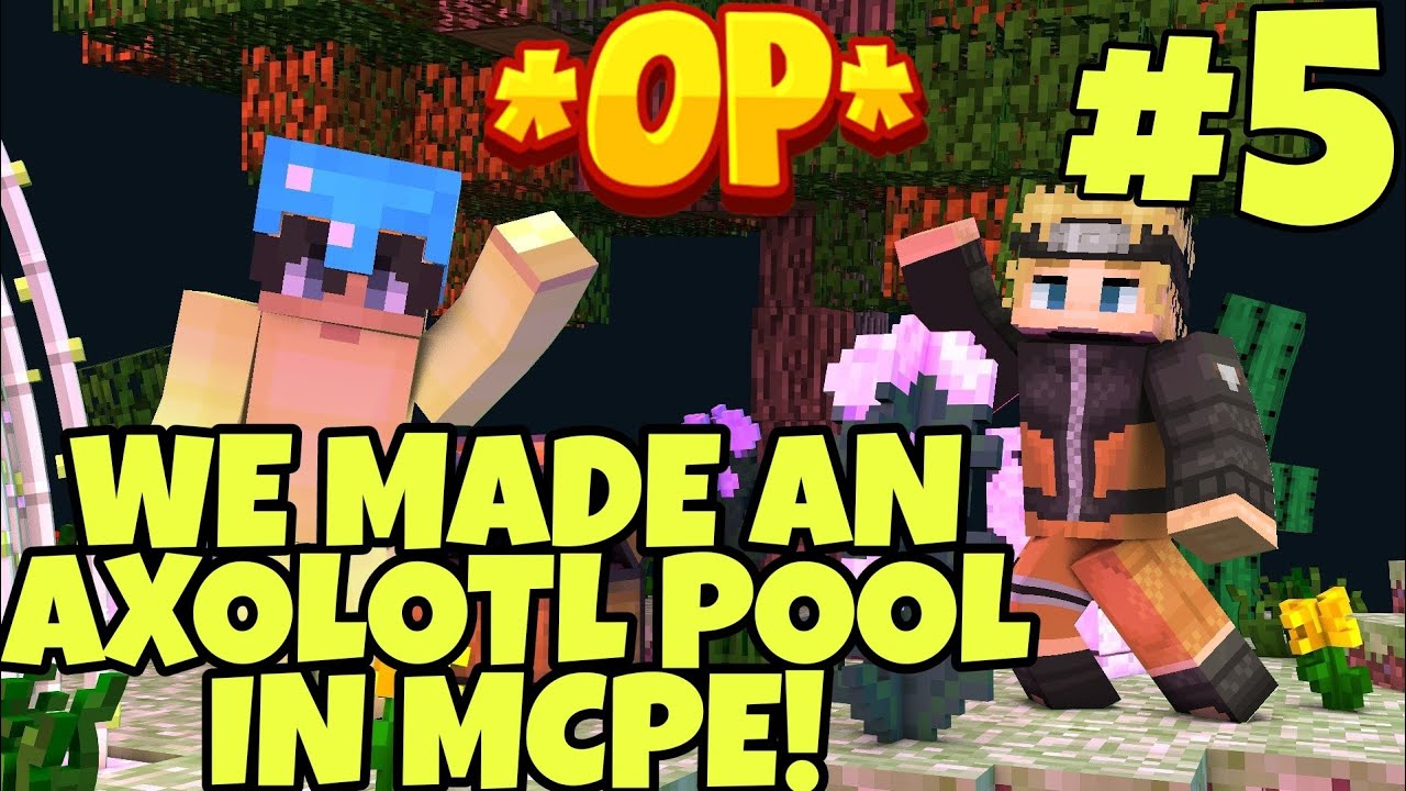 We MADE AN AXOLOTL POOL IN MINECRAFT - YouTube