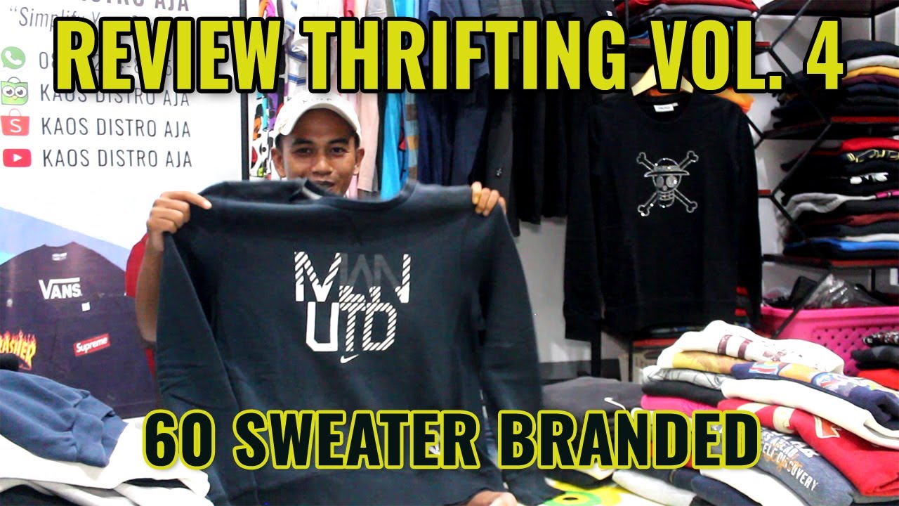 VOL. 4 | 60 Brand Kepala Crewneck Hoodie Thrifting Second Branded - YouTube