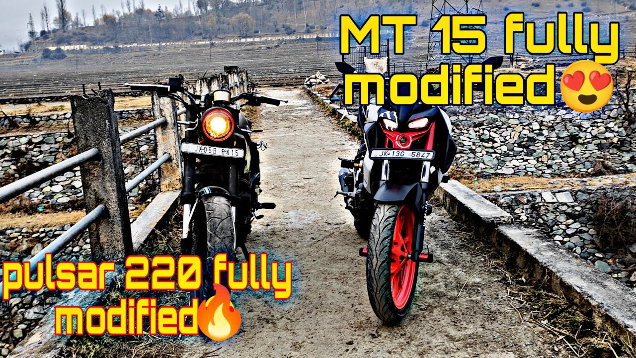 pulsar 220 fully modified🔥/MT 15 fullymodified😍 Pulsar 220 - YouTube
